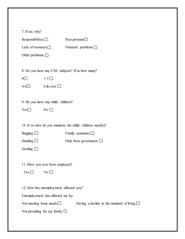CSEC Social Studies - Sample SBA | DOCX