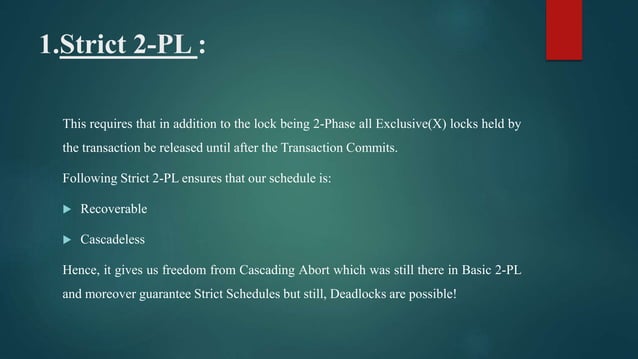 Variations Of Two Phase Locking | PPTX