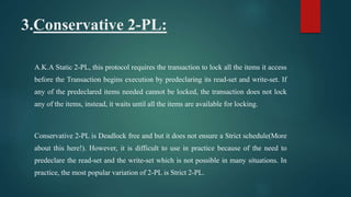 Variations Of Two Phase Locking | PPTX