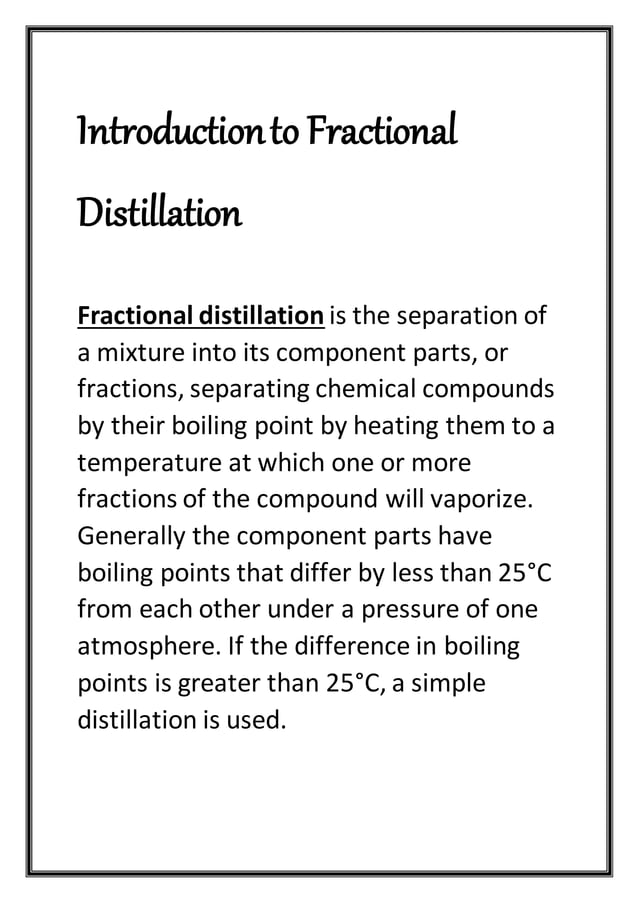 Fractional Distillation | DOCX