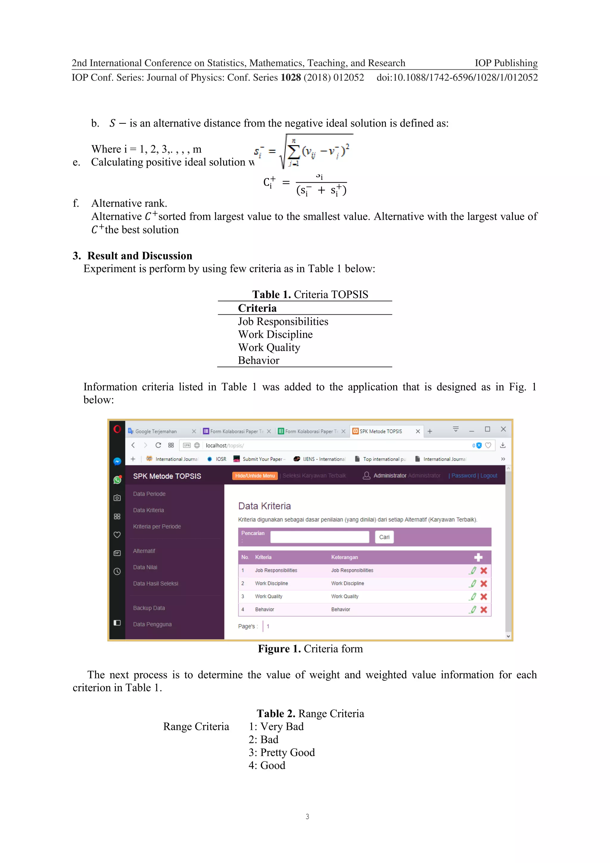 TOPSIS Method Application for Decision Support System in Internal ...