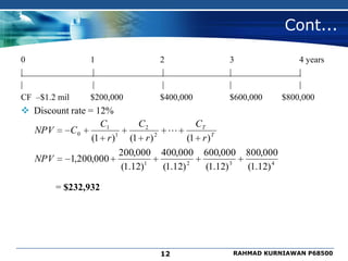 ROI, NPV and PP | PPTX