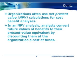 ROI, NPV and PP | PPTX