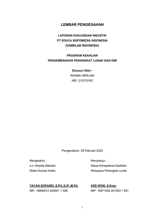 Rahma Herlani, Laporan Kunjungan Industri - Salin (1).pdf