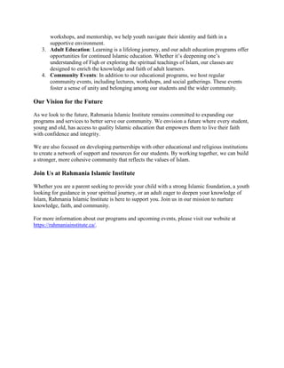 Rahmania Islamic Institute.pdf Rahmania Islamic Institute | PDF