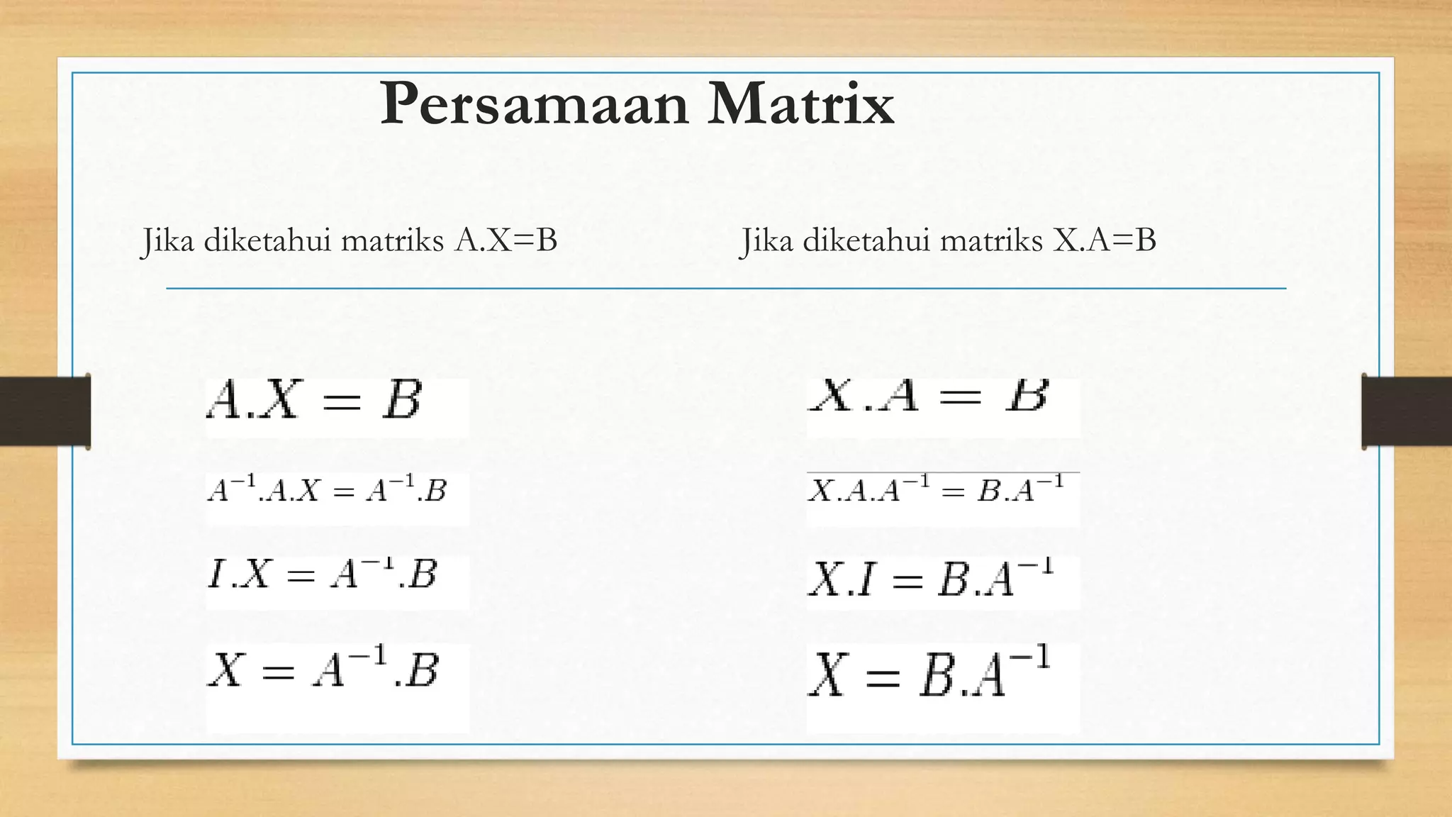 Matrix dan Operasi Penjumlahan Matrix | PPTX
