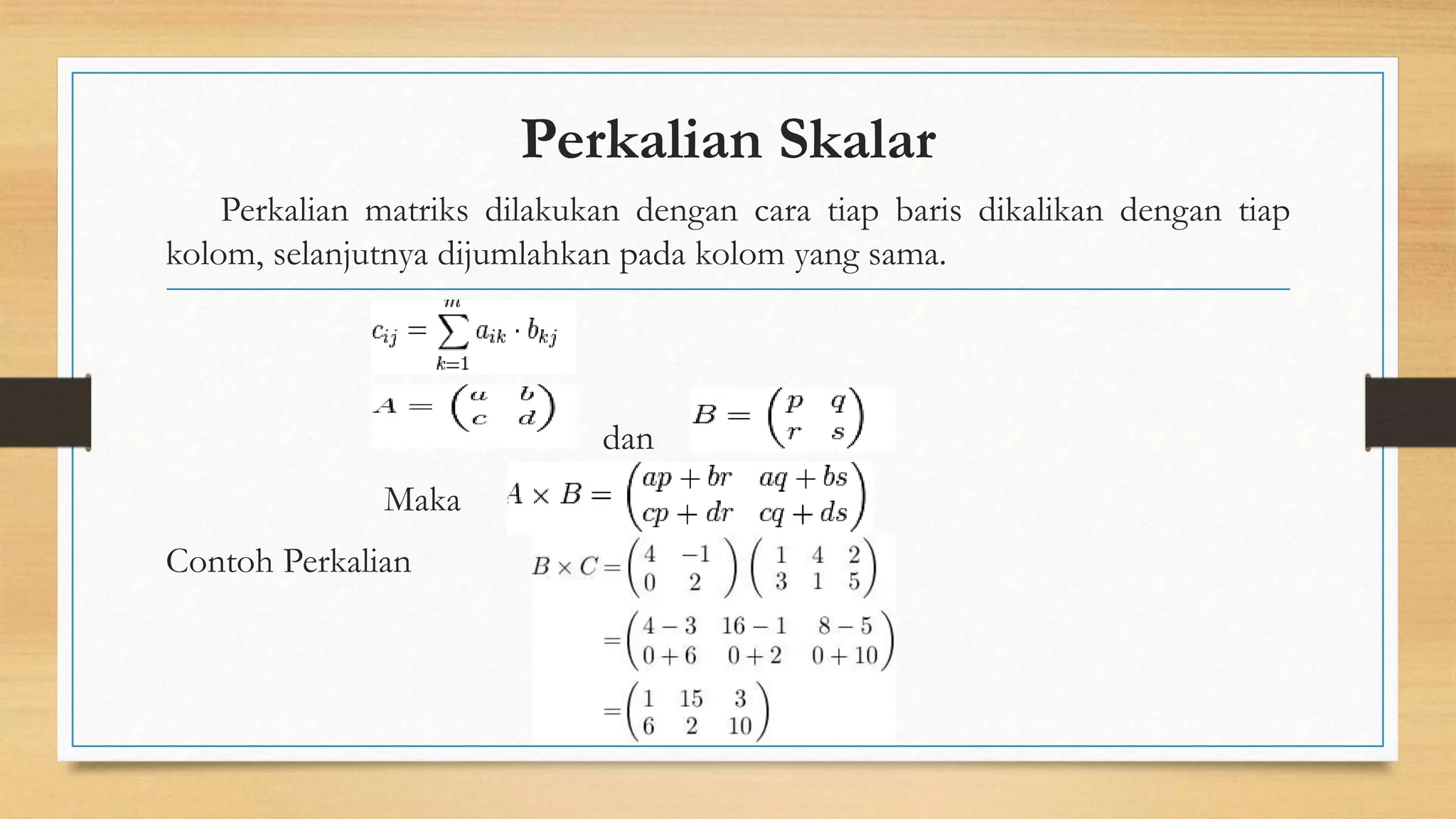 Matrix dan Operasi Penjumlahan Matrix | PPTX