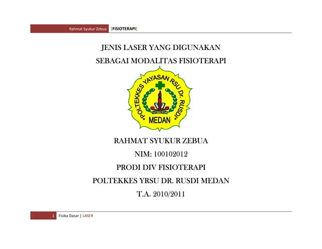 Laser – Fisioterapi | PDF