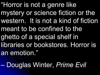 Reader's Advisory: Horror | PDF