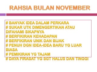 Rahsia bulan kelahiran | PPTX