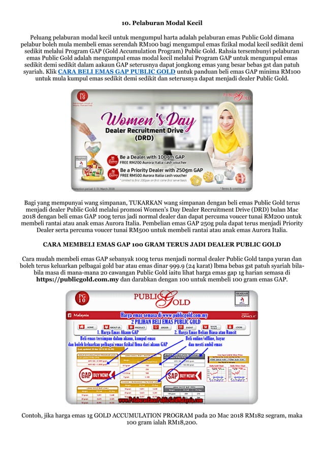 Rahsia pelaburan emas public gold | PDF