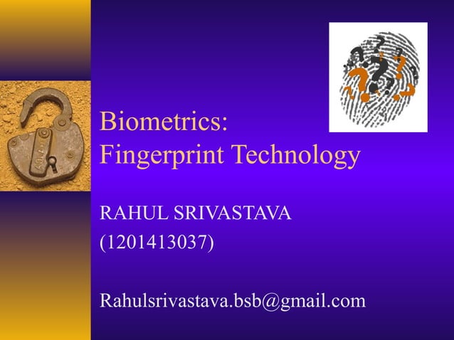 biometric technology | PPT | Technology Industry | Industries