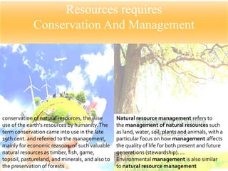 management of natural resources | PPTX
