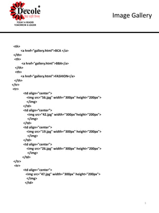 Bca 1st year HTML Pdf | PDF