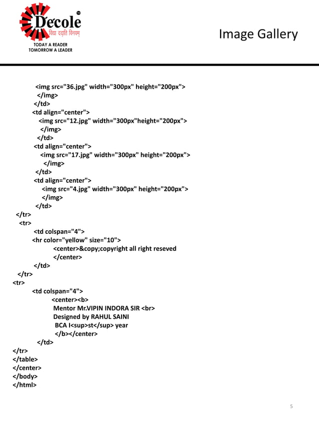 Bca 1st year HTML Pdf | PDF | Computer Software and Applications ...