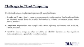 Cloud Computing Unveiled: Challenges, Security Frameworks, and Best Practices | PPTX