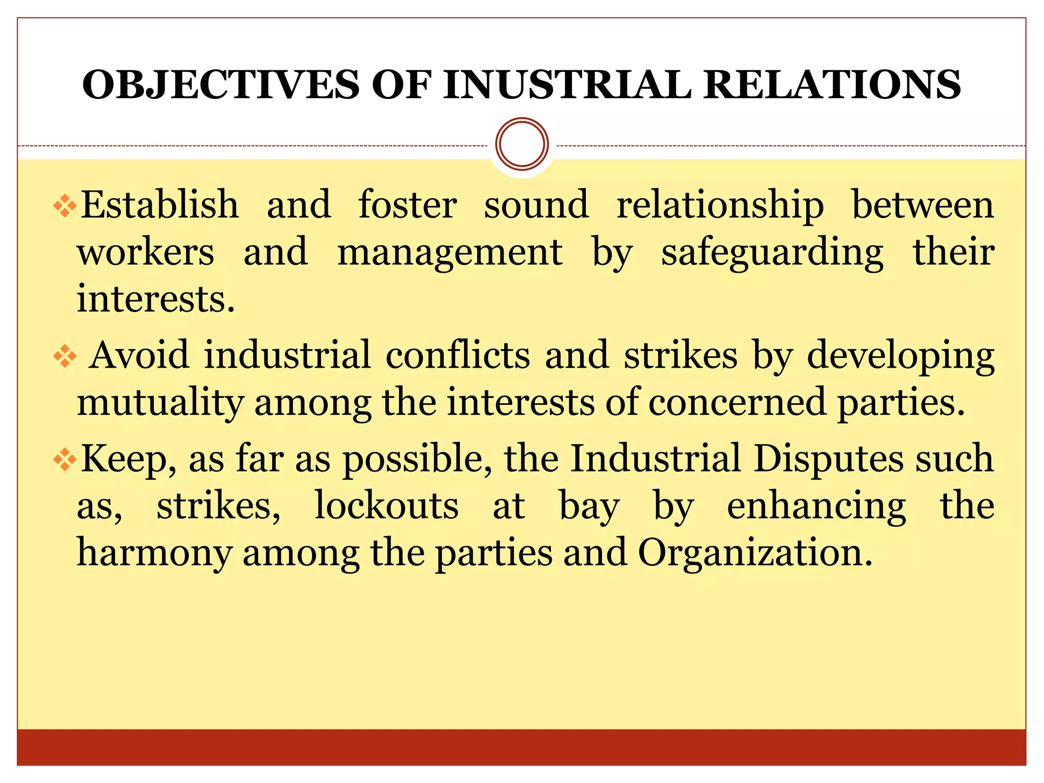 INDUSTRIAL RELATION | PPTX