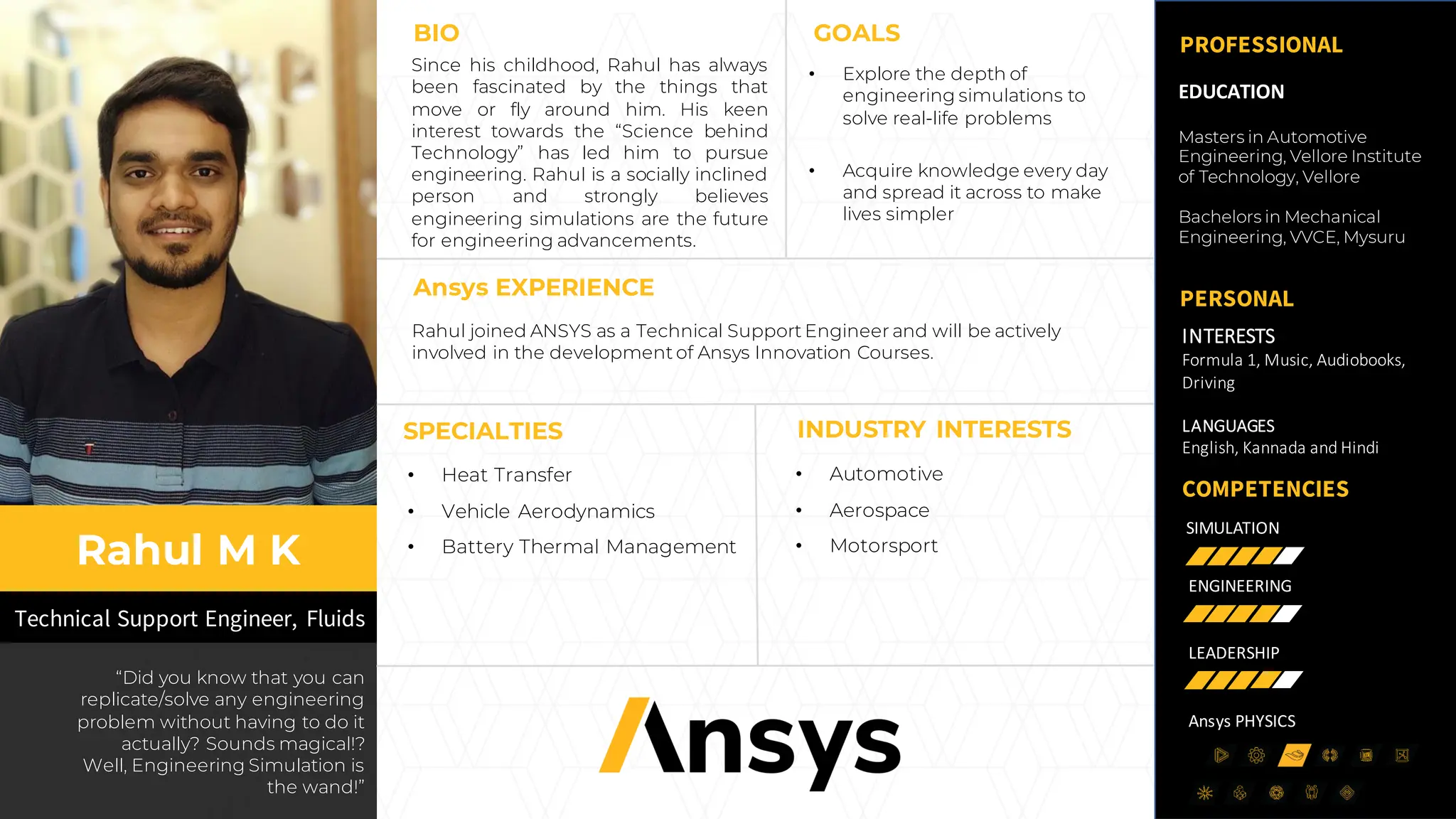 Portfolio Presentation Design for a Automotive Engineer | PDF
