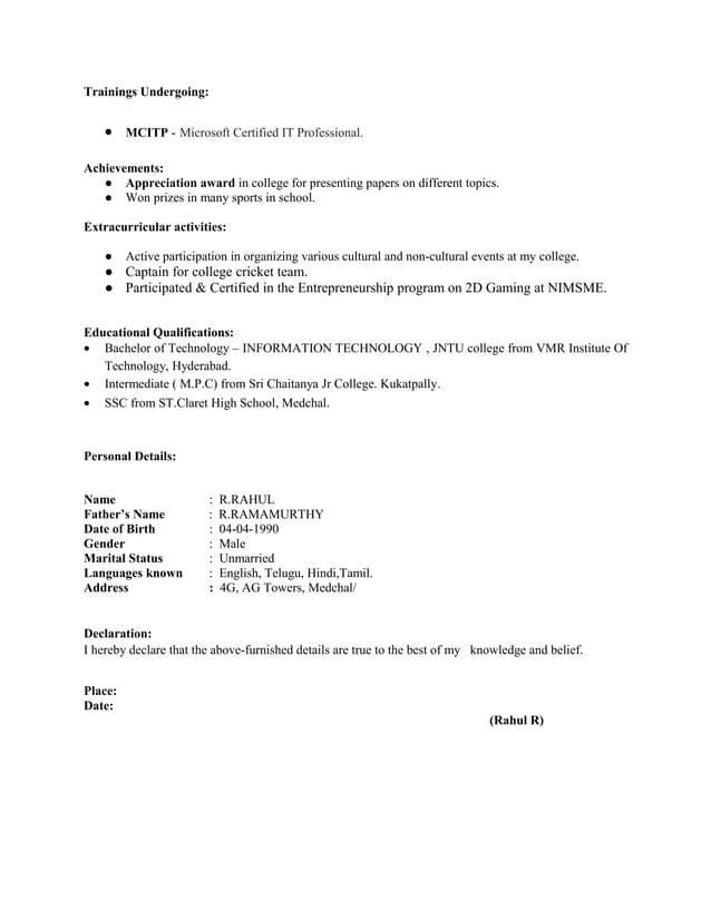 Rahul (1) | DOC | Operating Systems | Computer Software and Applications