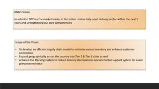 Organizational Strategy & Roadmap of Daily Needs Delivery (DND) LLP | PPT