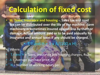 TRACTOR TYPES ,COST ANALYSIS OF TRACTOR POWER AND Attached implements ...