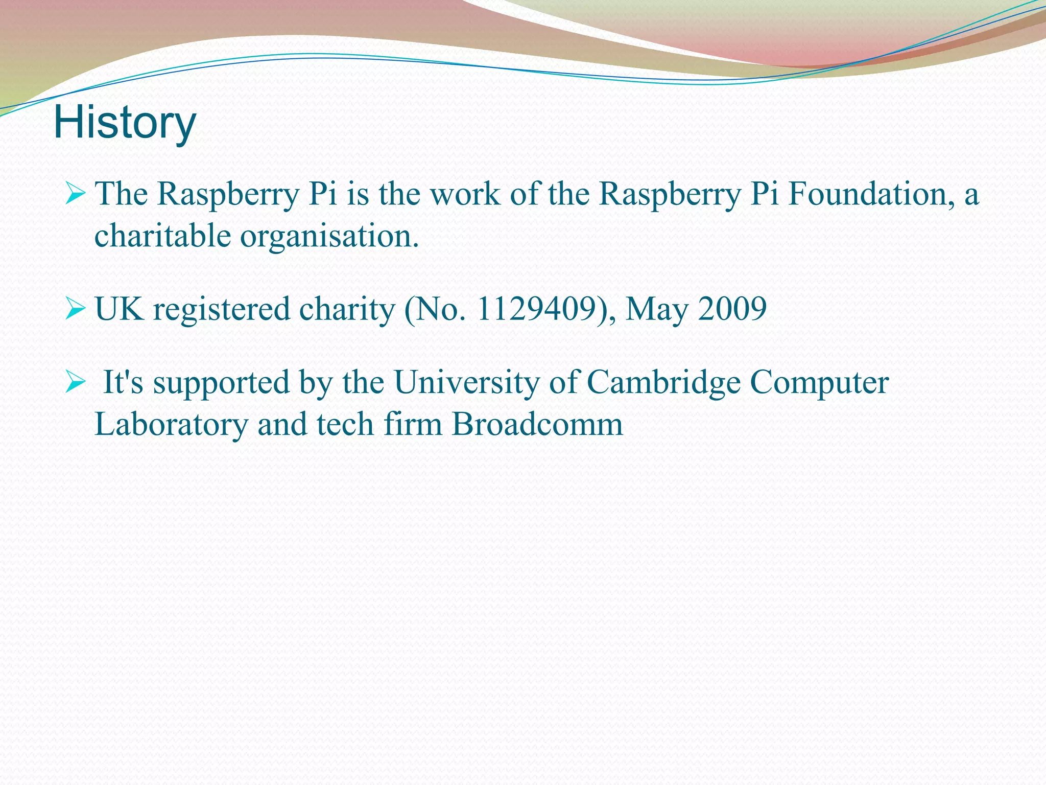 Presentation on Raspberry pi | PPTX