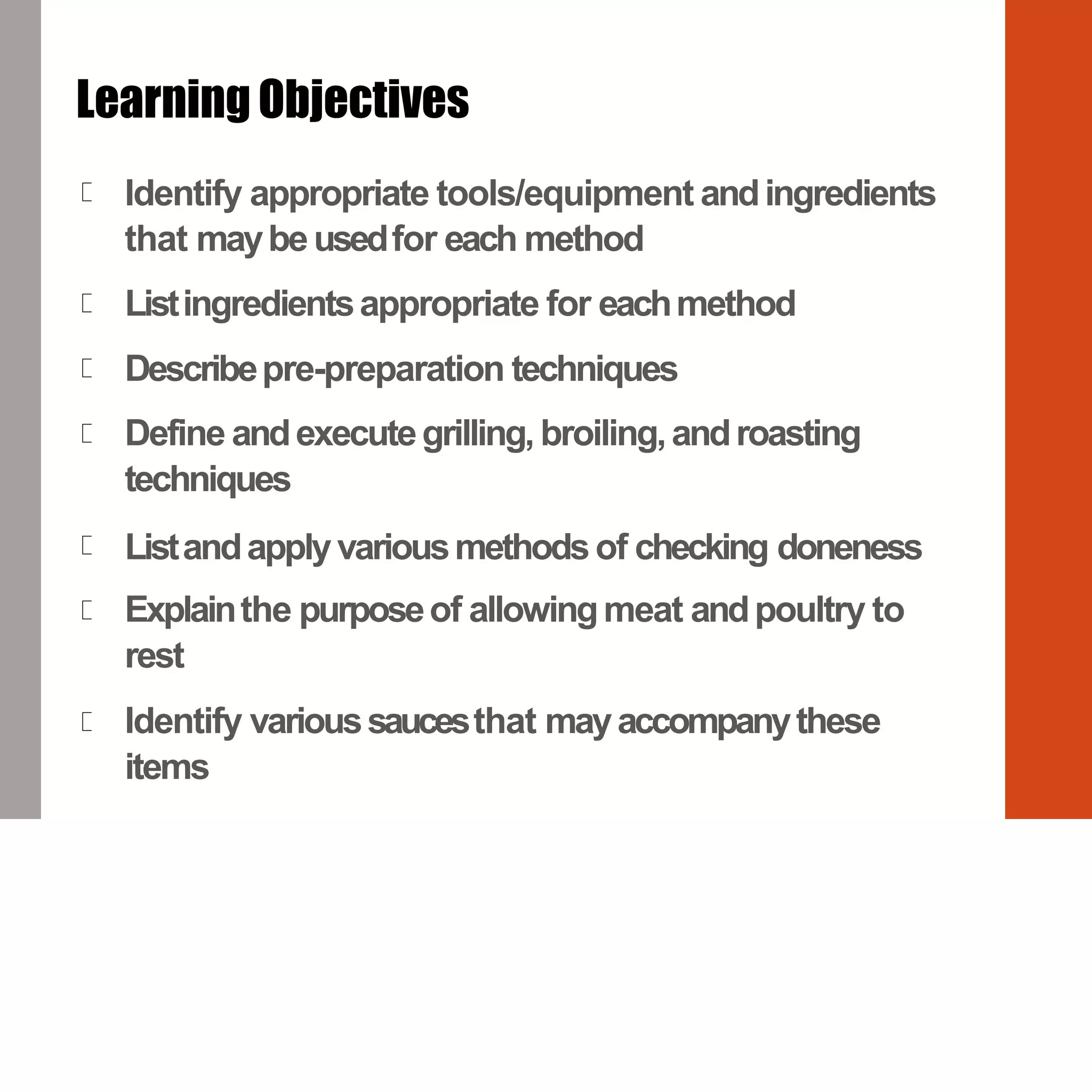 Types of cooking methods (Dry Heat) | PPTX