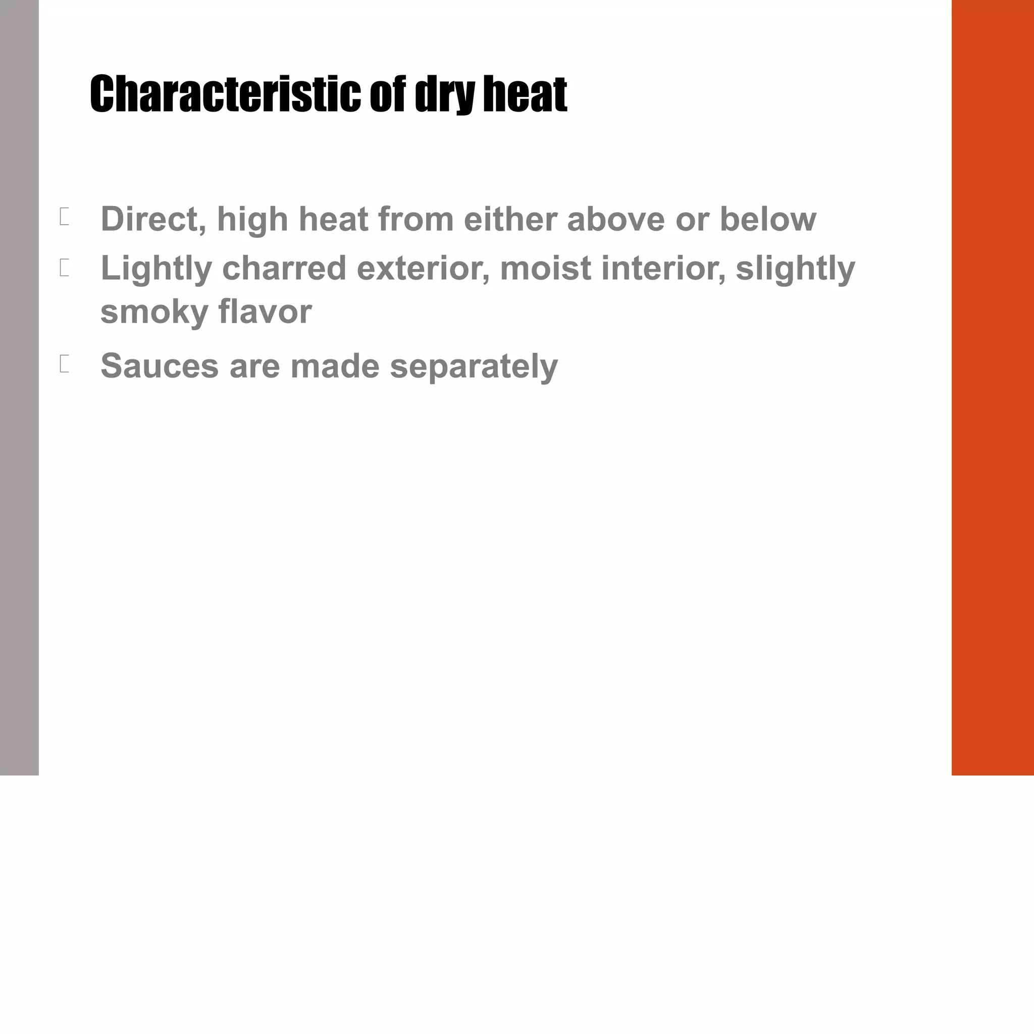 Types of cooking methods (Dry Heat) | PPTX