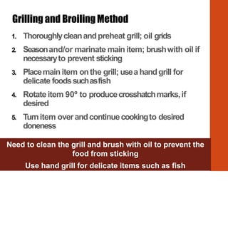 Types of cooking methods (Dry Heat) | PDF
