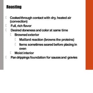 Types of cooking methods (Dry Heat) | PDF