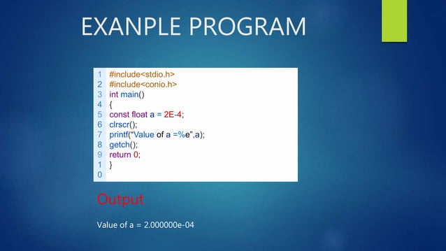 floating point constant in c | PPTX