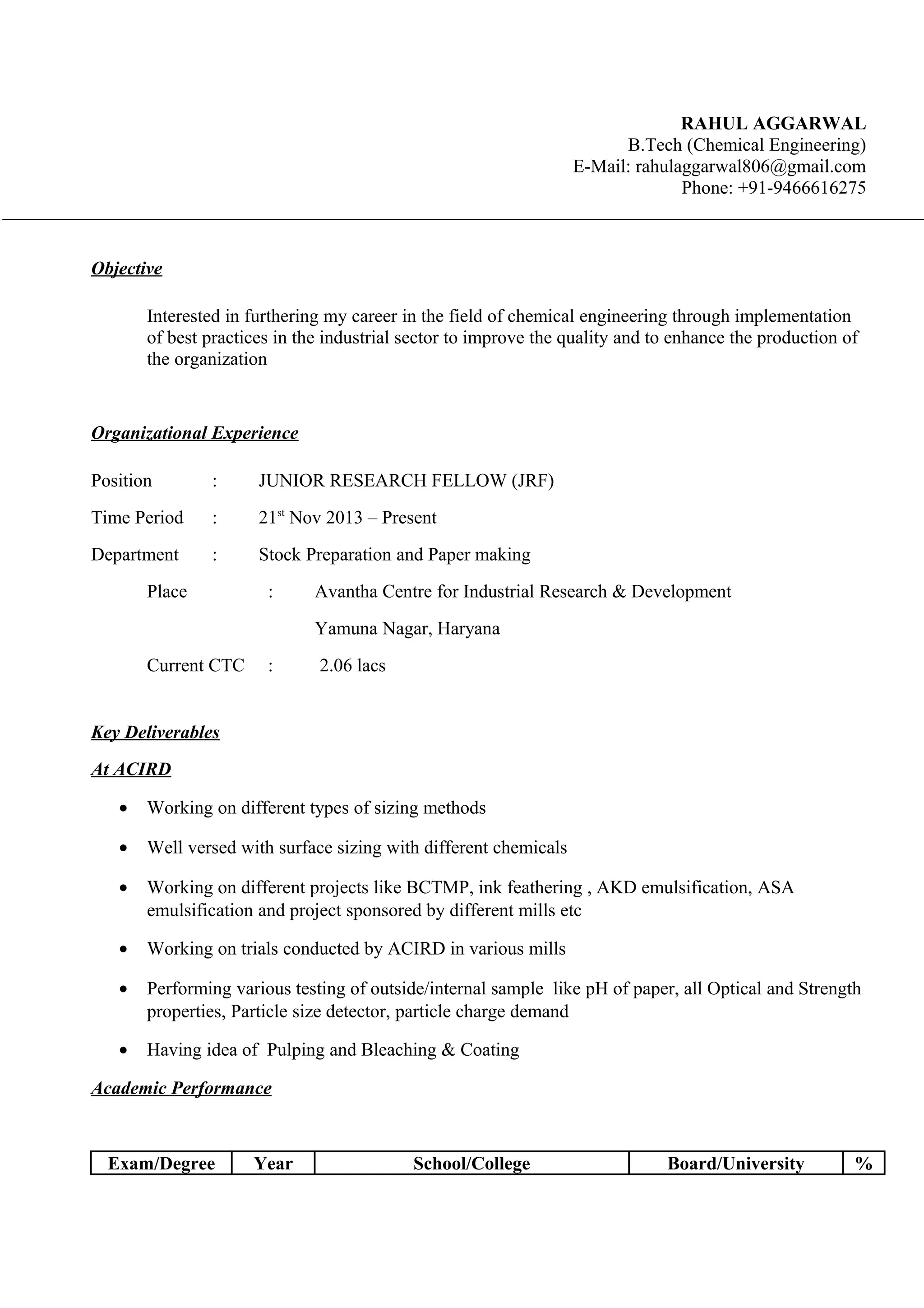 Rahul cv | PDF
