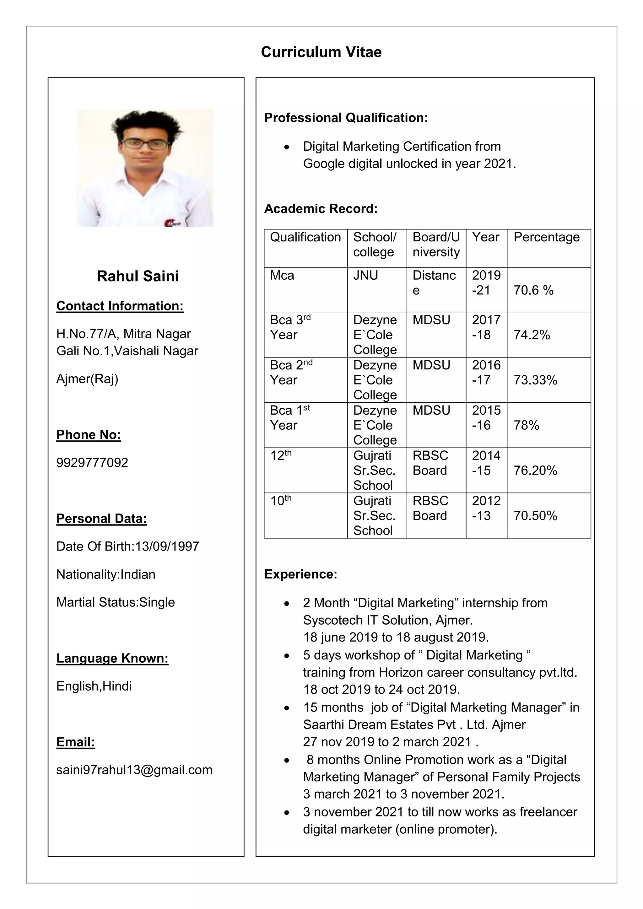 Rahul saini cv.docx