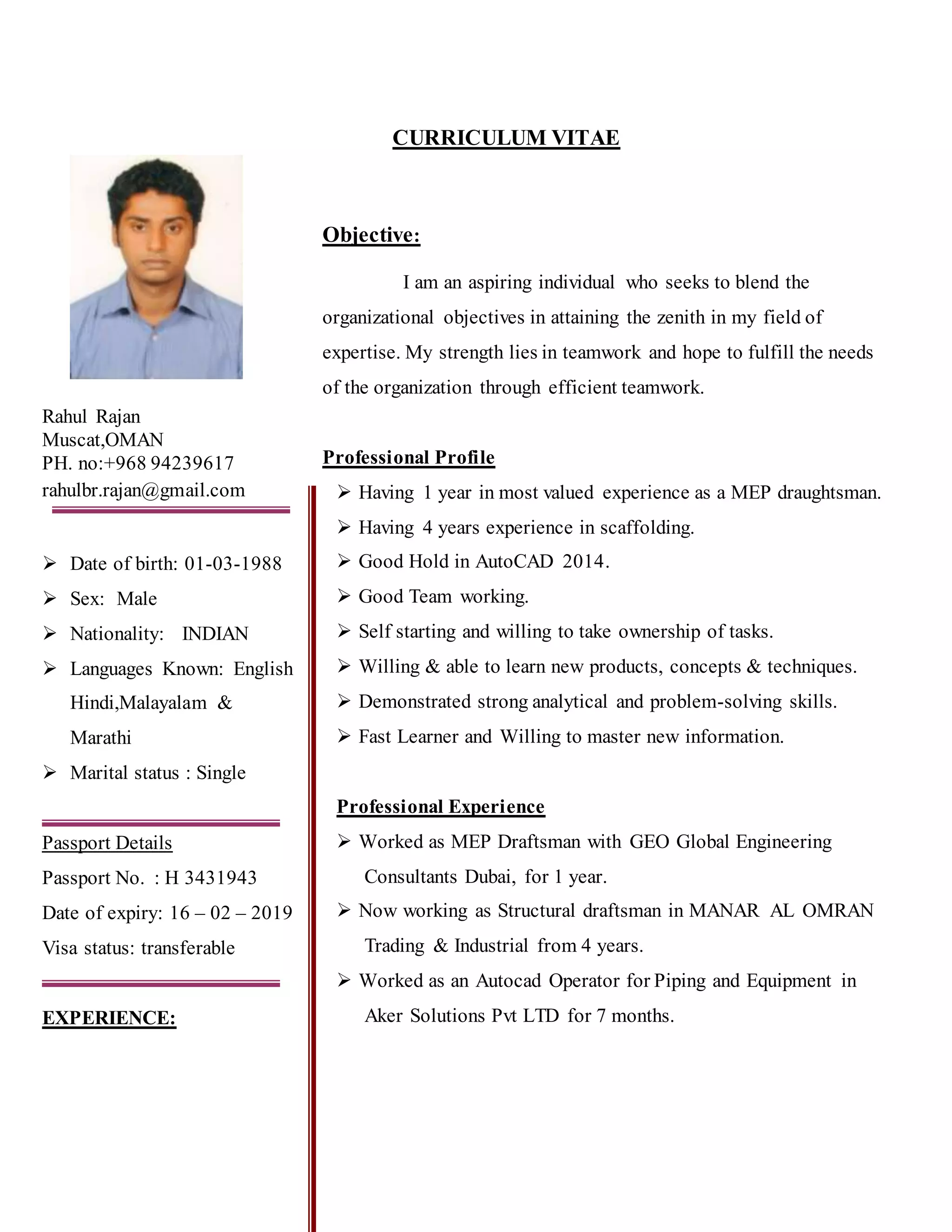 Rahul cv 123 | PDF