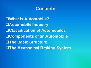 A seminar on automobiles with special reference to mechanical breaking ...