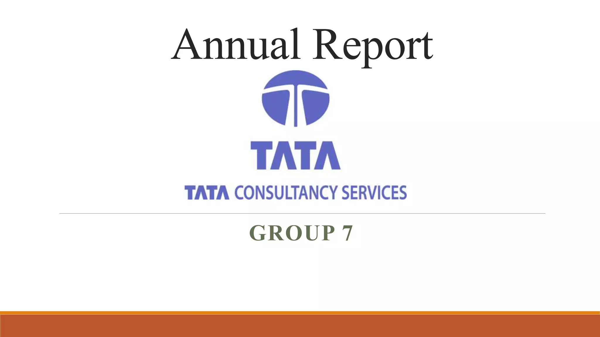 TCS Annual Report - 2014 Assignment | PPTX