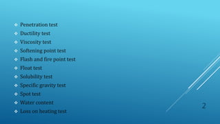 Test On Bitumen | PPTX