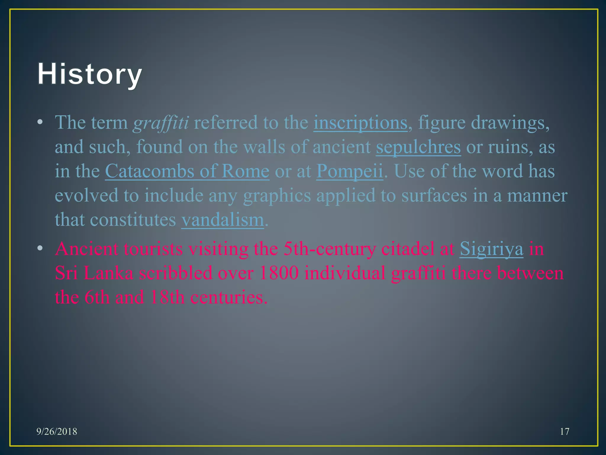 wall chaking (Graffiti ) | PPT