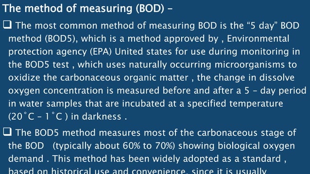 sewage determination by bod method | PPTX | Chemistry | Science