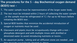 sewage determination by bod method | PPTX