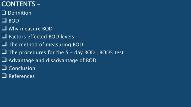 sewage determination by bod method | PPTX | Chemistry | Science