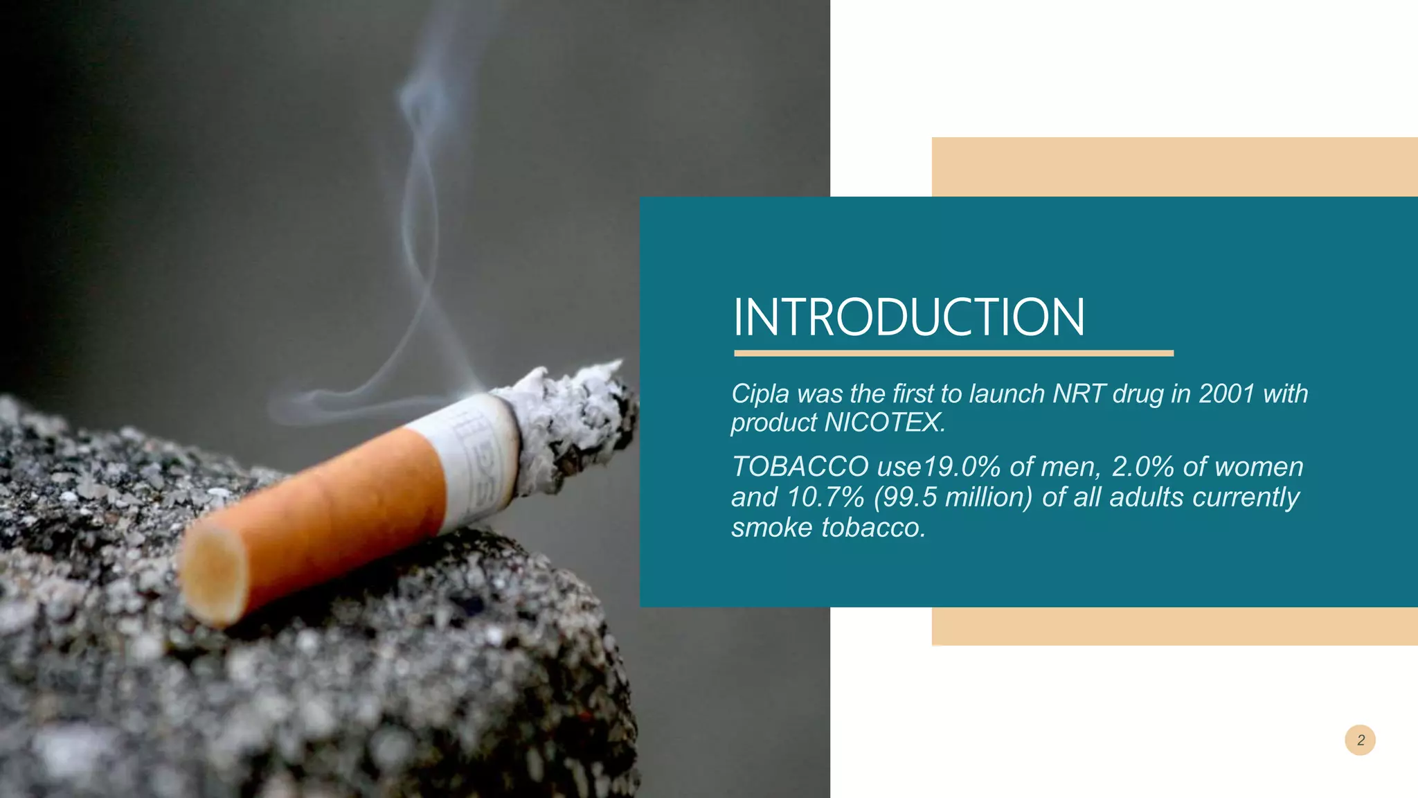 presentation on nicotex anti tabbaco | PPTX