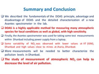 “Measurements of atmospheric NO2 using a mobile DOAS system in Dhanbad ...