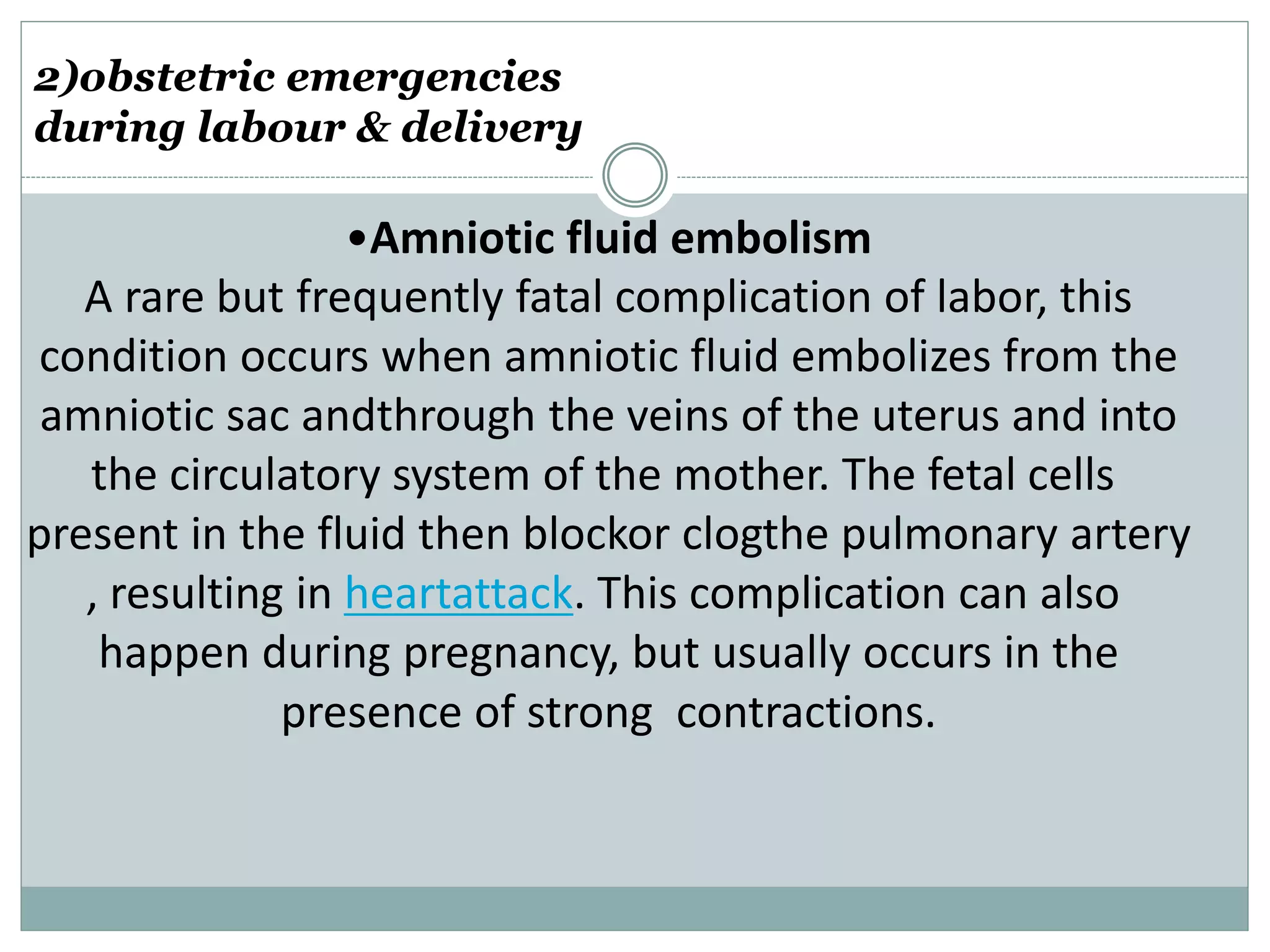 obstetric emergency | PPTX