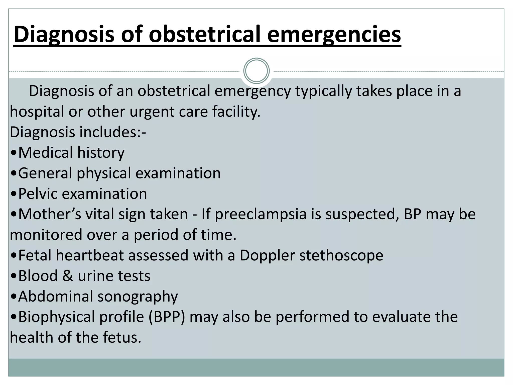 obstetric emergency | PPTX