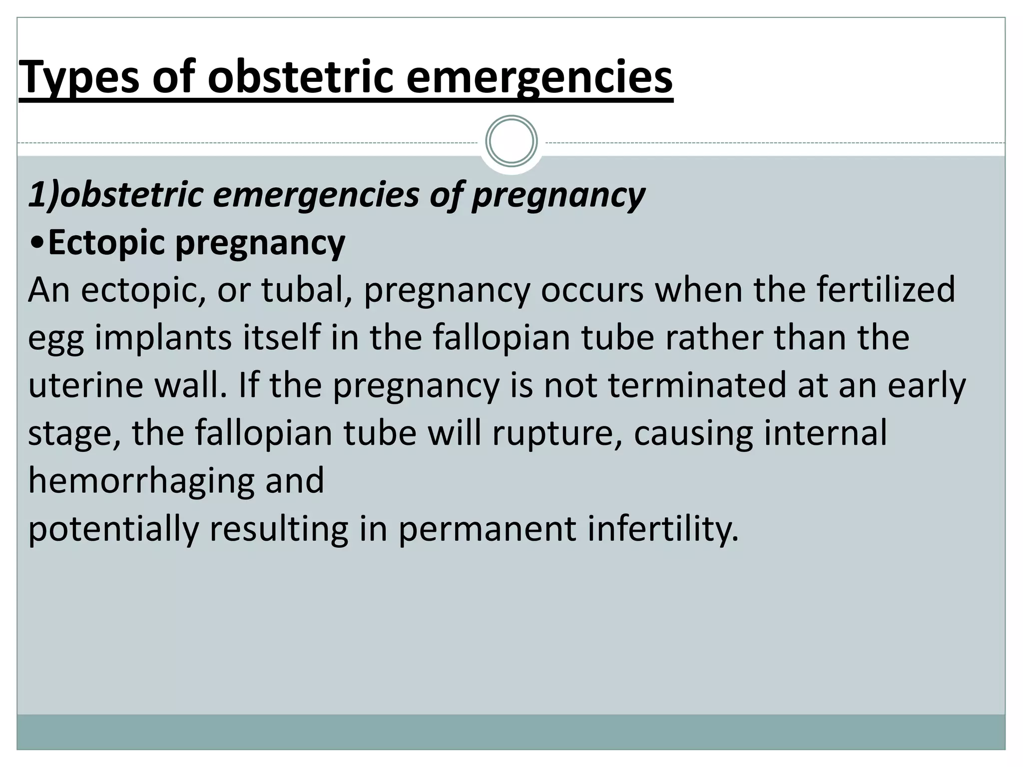 obstetric emergency | PPTX