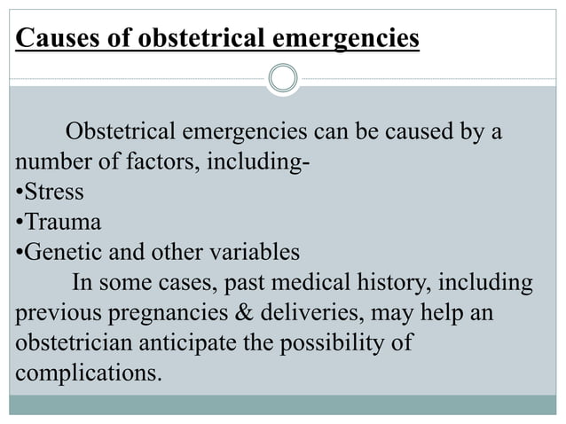 obstetric emergency | PPTX | Pregnancy | Reproductive Health