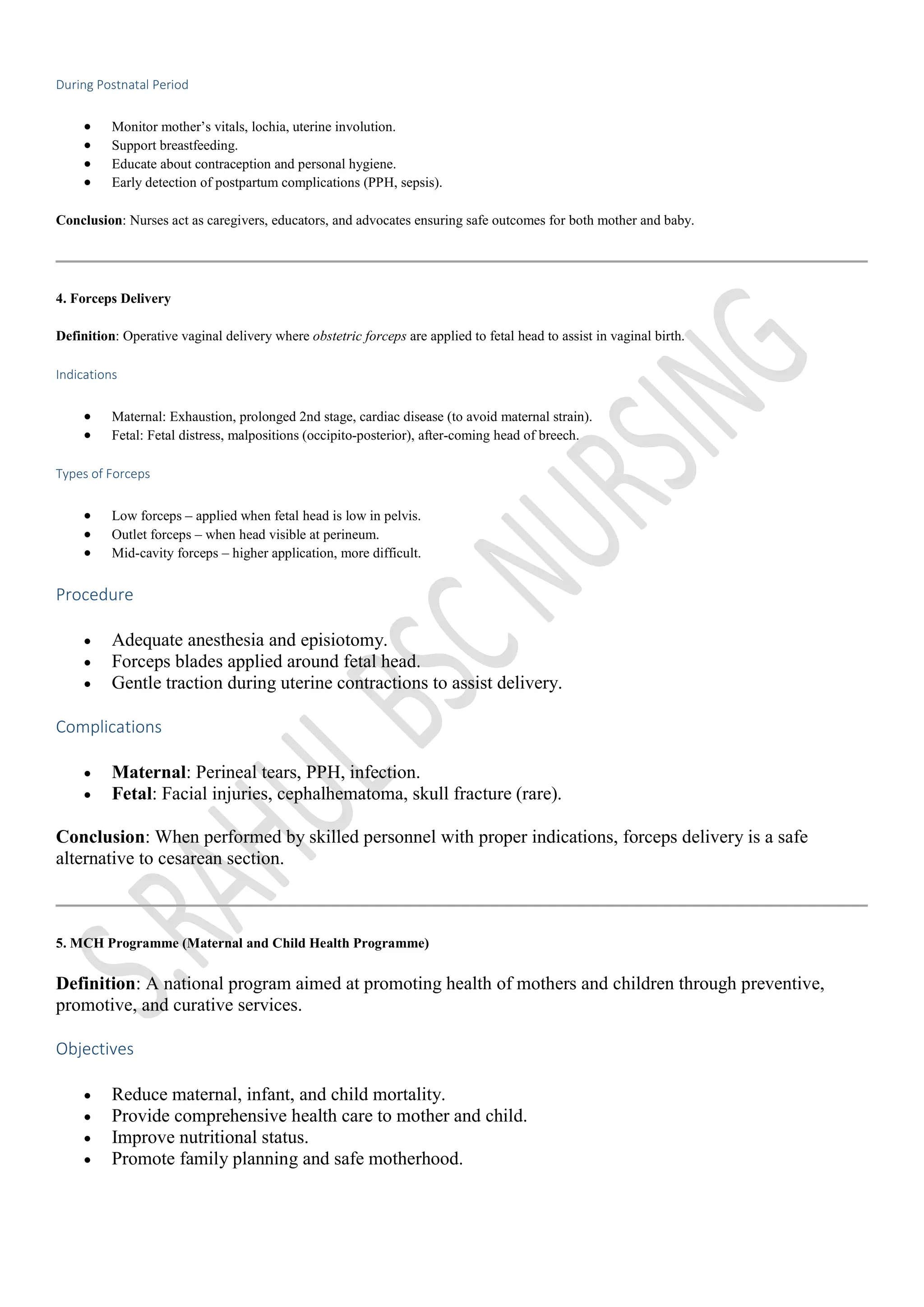 OBSTETRICAL AND GYNECOLOGY 5 MARKS STUDYING MATERIALS | PDF