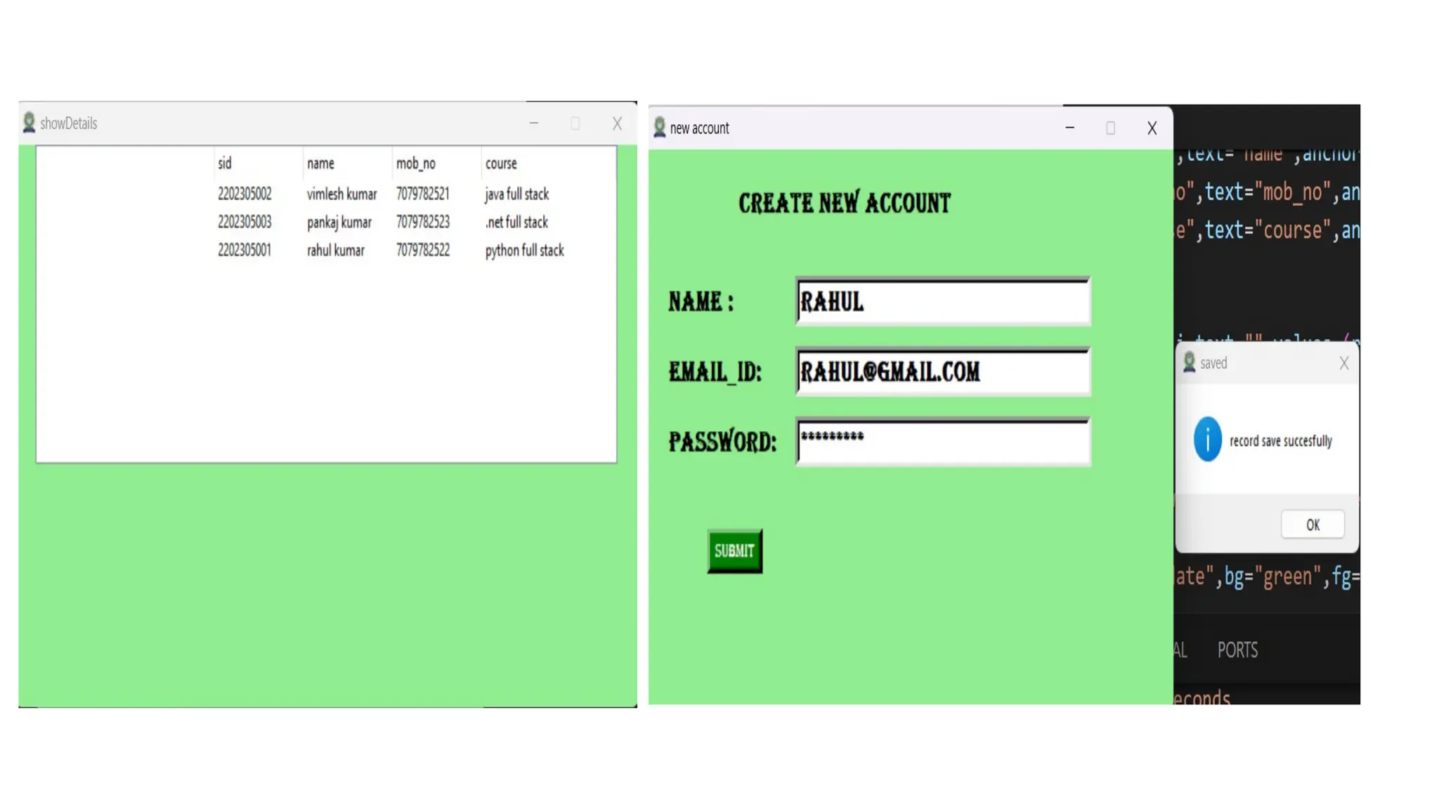 student management system by using tkinter mysql crud operation | PPTX