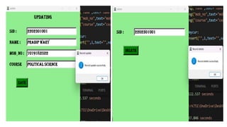 student management system by using tkinter mysql crud operation | PPTX